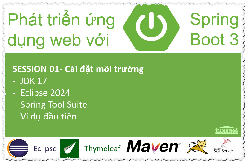 Hướng dẫn cài đặt môi trường phát triển ứng dụng web với Spring Boot 3 sử dụng Eclipse trên Windows