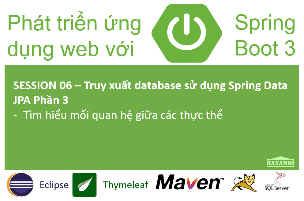 Truy xuất database sử dụng Spring Data JPA Phần 3