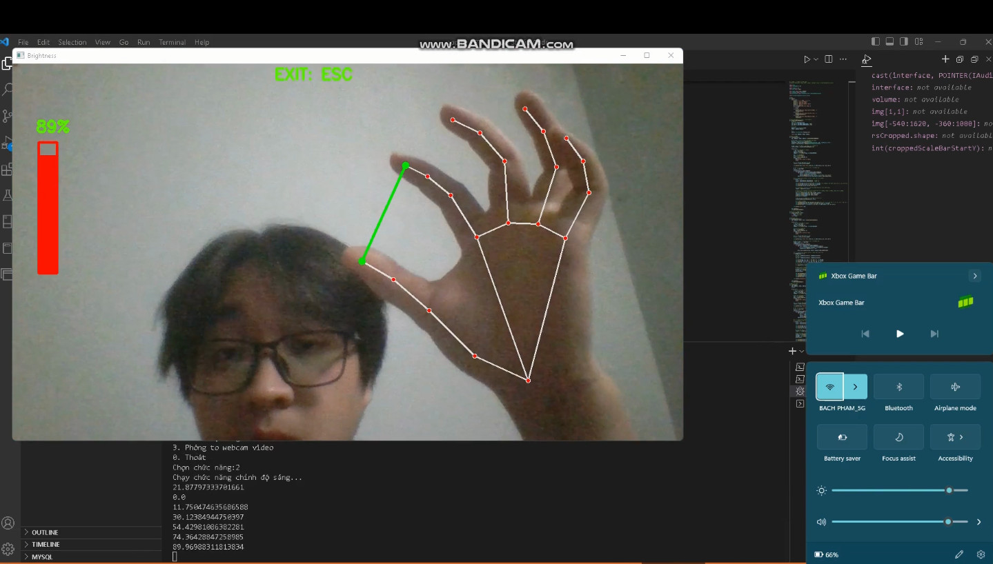 Review bài tập lớn môn Python AI-Điều chỉnh độ sáng màn hình, âm lượng ...