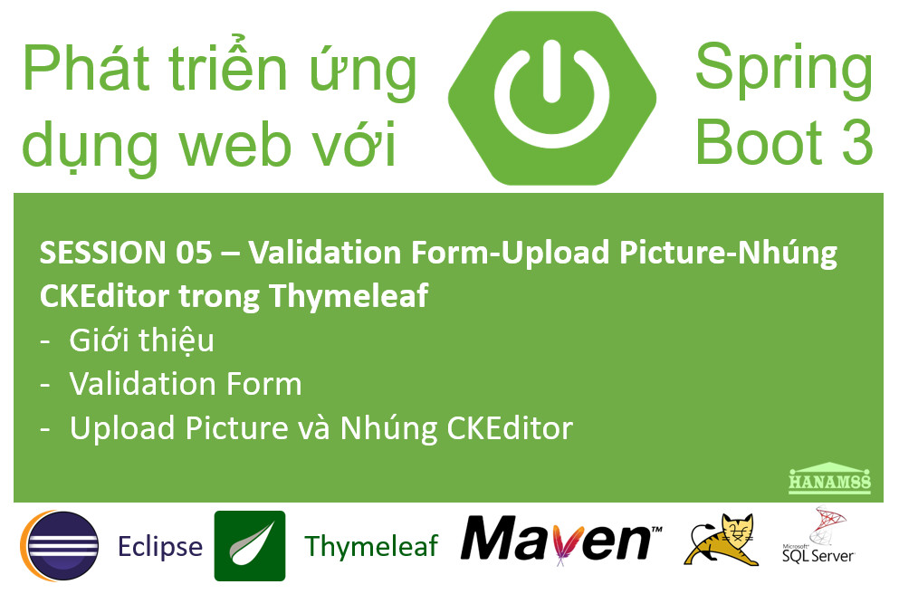 Validation Form-Upload File Image-Nhúng CKEditor trong SpringBoot